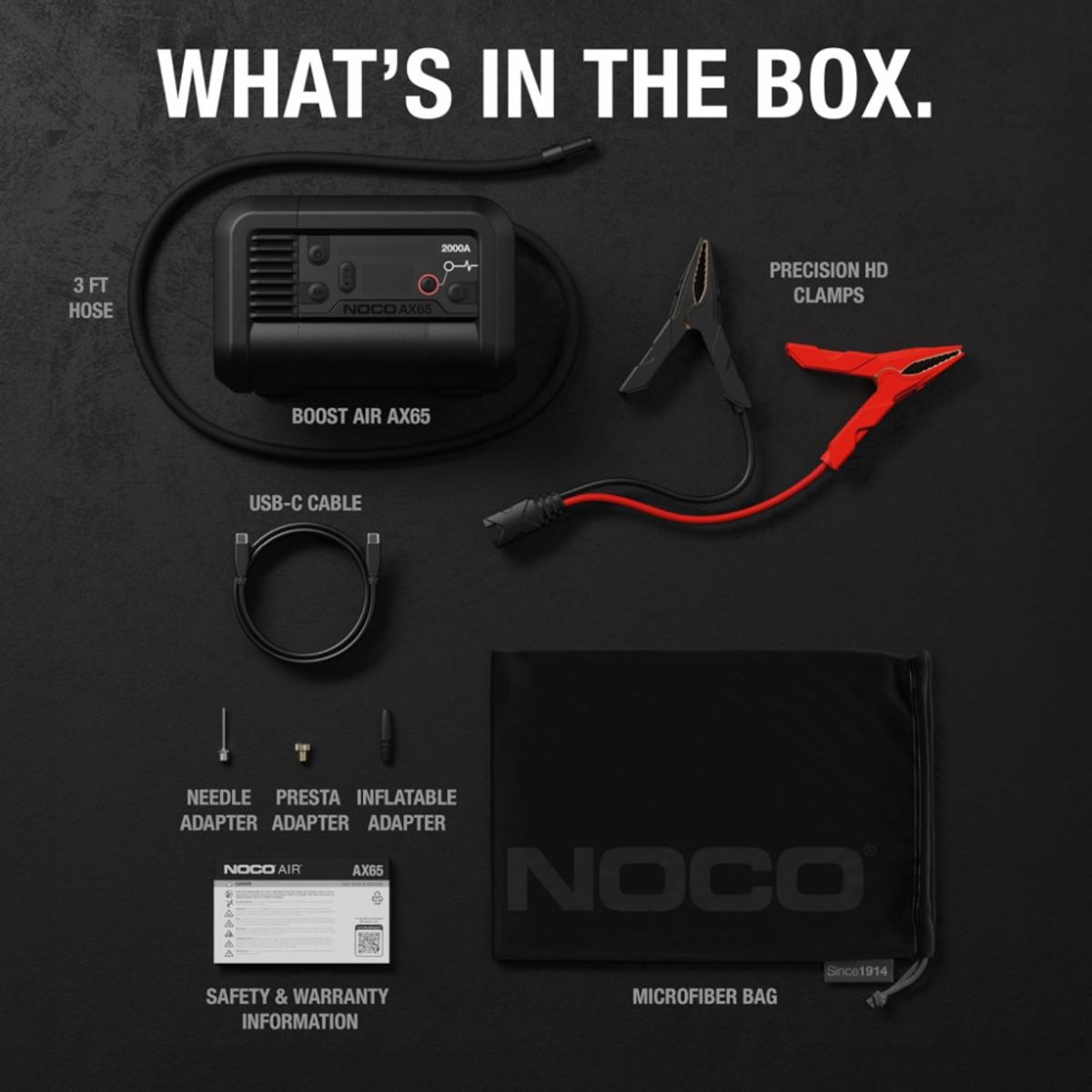 Kjøp NOCO Lithium Startbooster 12V 2000Amp med luftkompressor hos oss ...